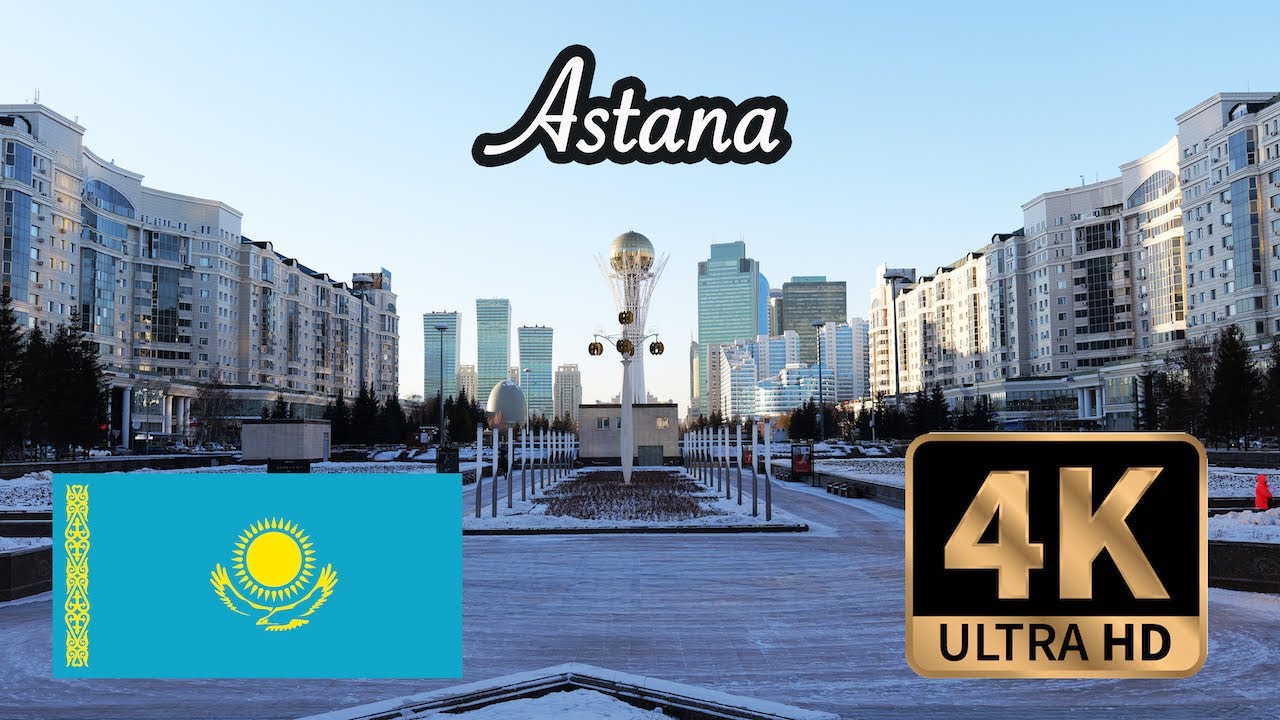 【4K Drive in Kazakhstan】Astana in winter, the world of -30°C - YouTube