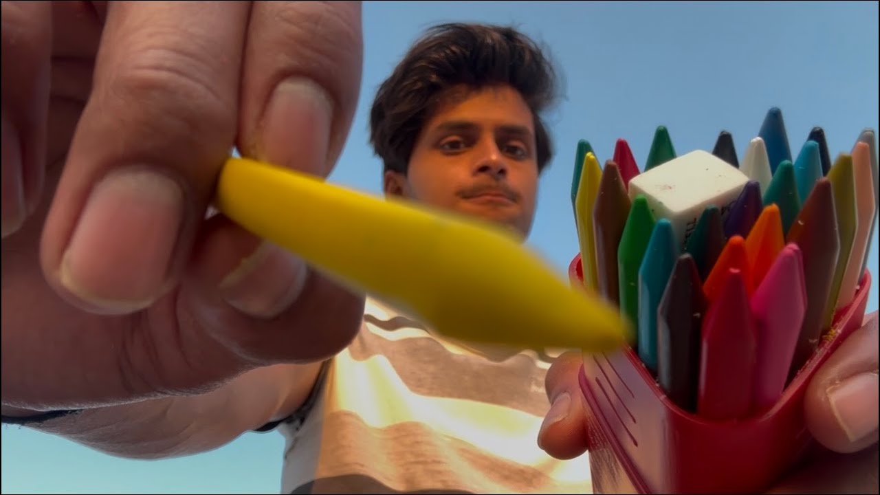 ASMR Crayon makeup 1 minute 🖍️ - YouTube