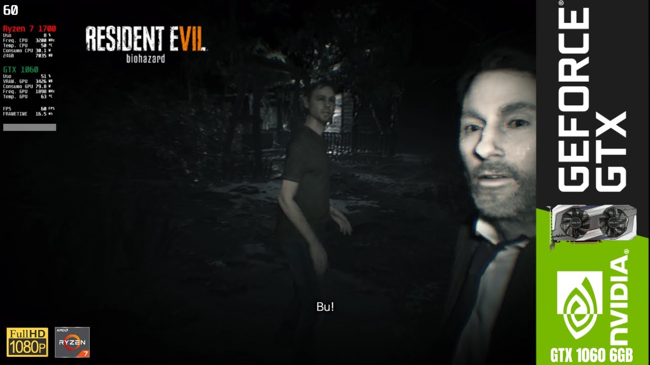 Resident Evil 7 - RYZEN 7 1700 - GTX 1060. - YouTube