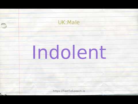 How to pronounce indolent - YouTube
