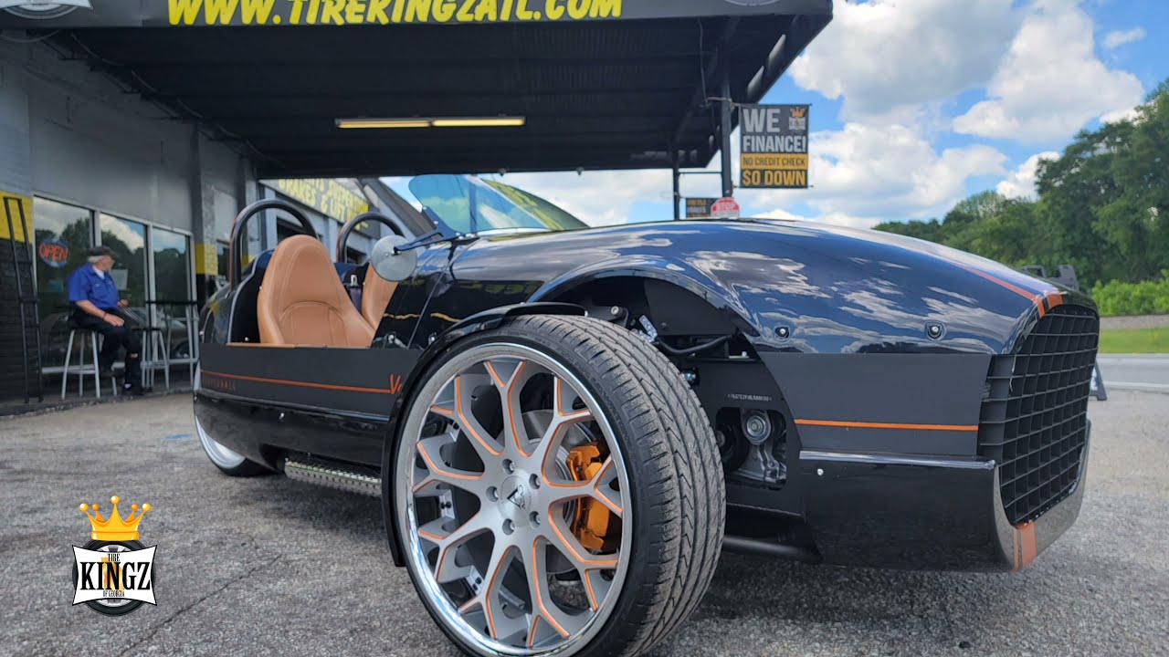 2020 Vanderhall On 20" Front & 22" Rear Azad Wheels - YouTube