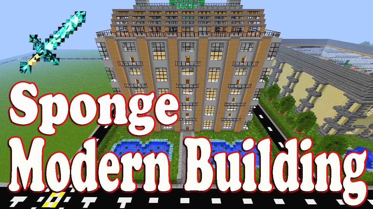 Minecraft Sponge Modern Building - YouTube