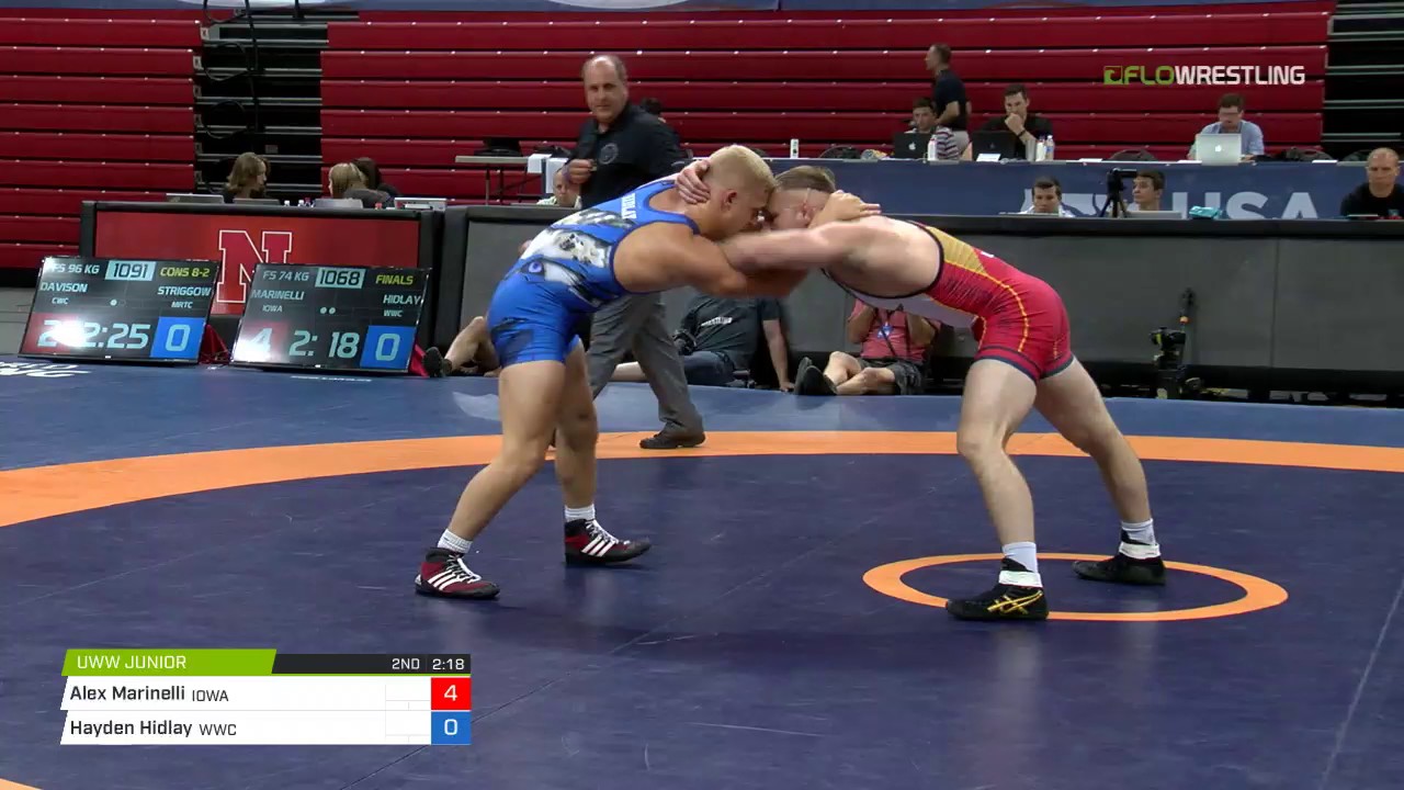 74 Finals - Alex Marinelli (University of Iowa) vs. Hayden Hidlay ...