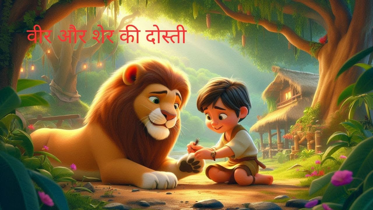 वीर और शेर की दोस्ती | Veer And Sher Ki Friendship | Kids Story ...