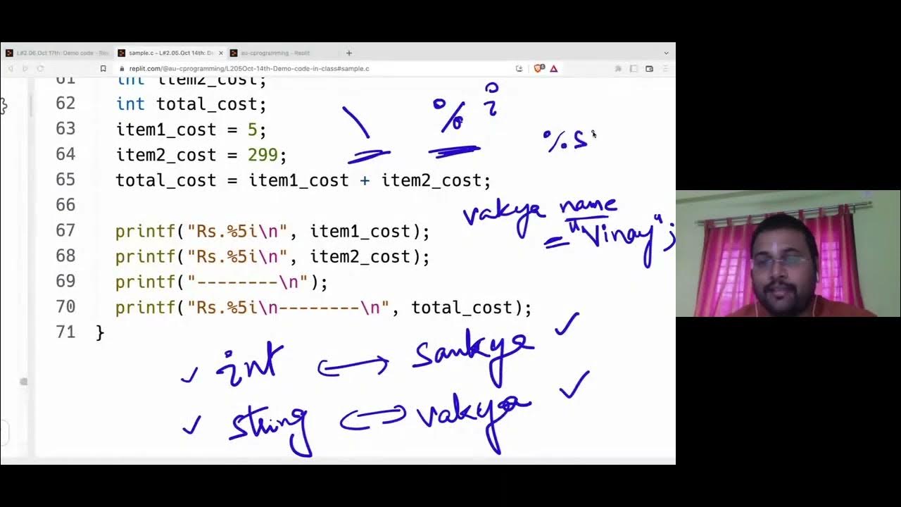 16.03 EXPLAIN SPECIAL CHARACTERS IN PRINTF DEMO CODE - YouTube