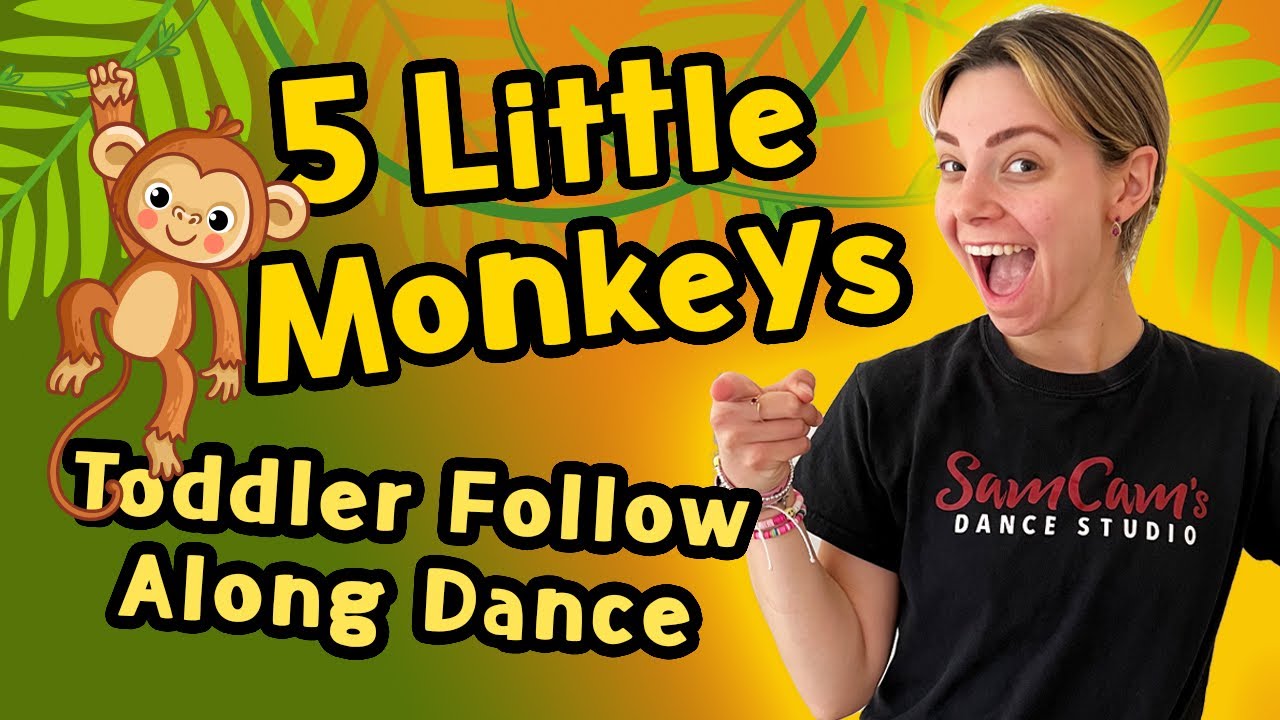 5 Little Monkeys Toddler Follow Along Dance - YouTube