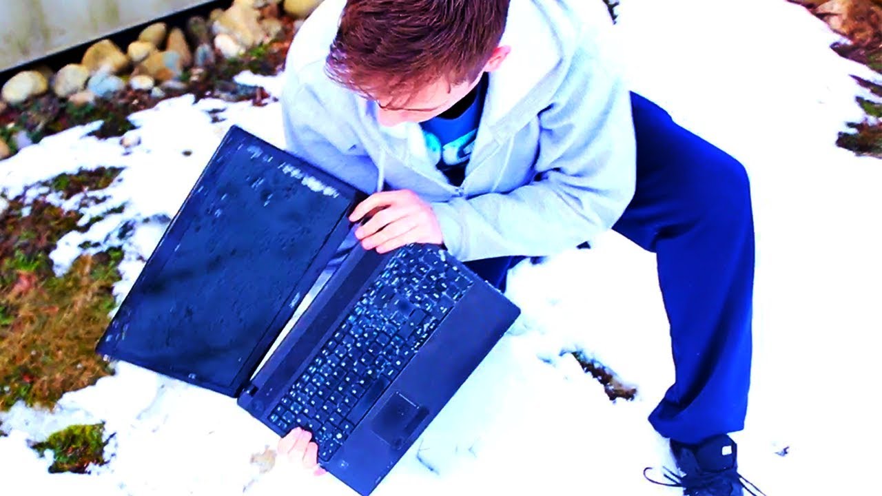 Crazy Brother: Laptop Destruction - YouTube