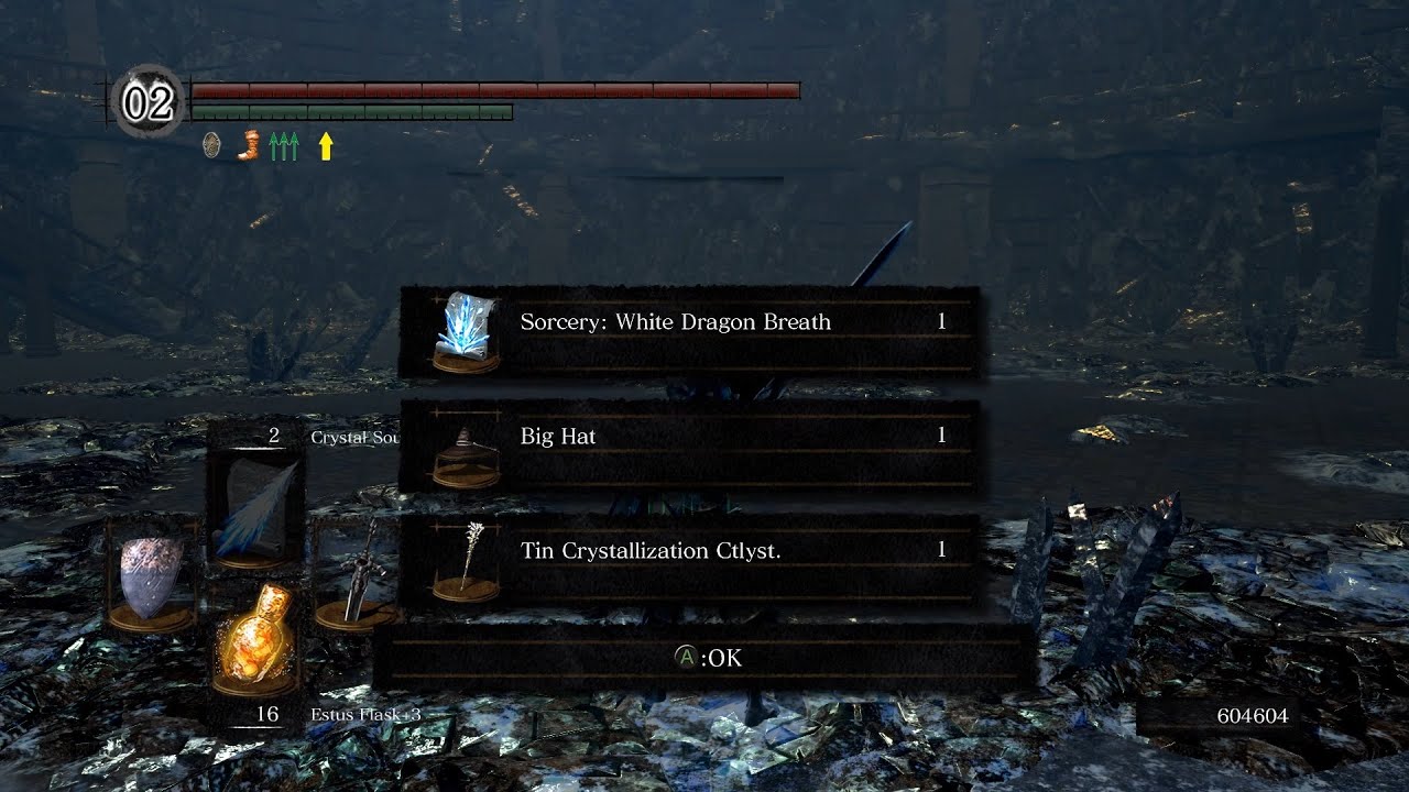 Dark Souls - Tin Crystallization Catalyst, White Dragon Breath And ...