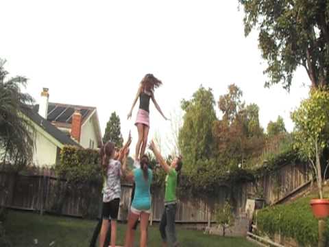AWESOME CHEER STUNTS!!!! ( Ft. Kick Full First time) - YouTube