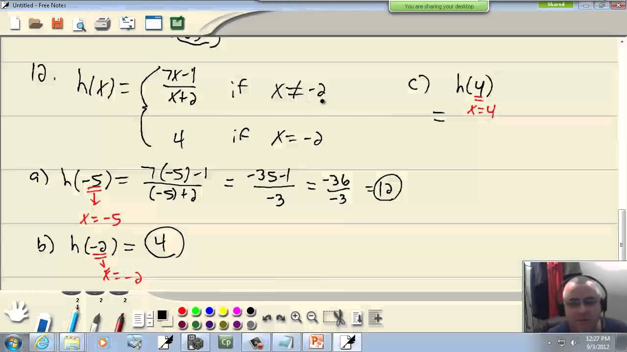 College Algebra - Increasing_Decreasing and Piecewise Functions - YouTube