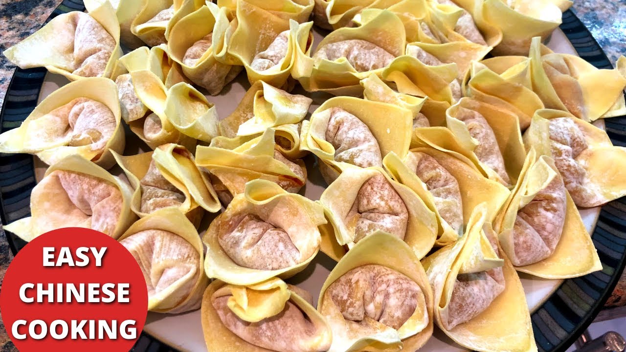 Making Chinese Won Ton - YouTube