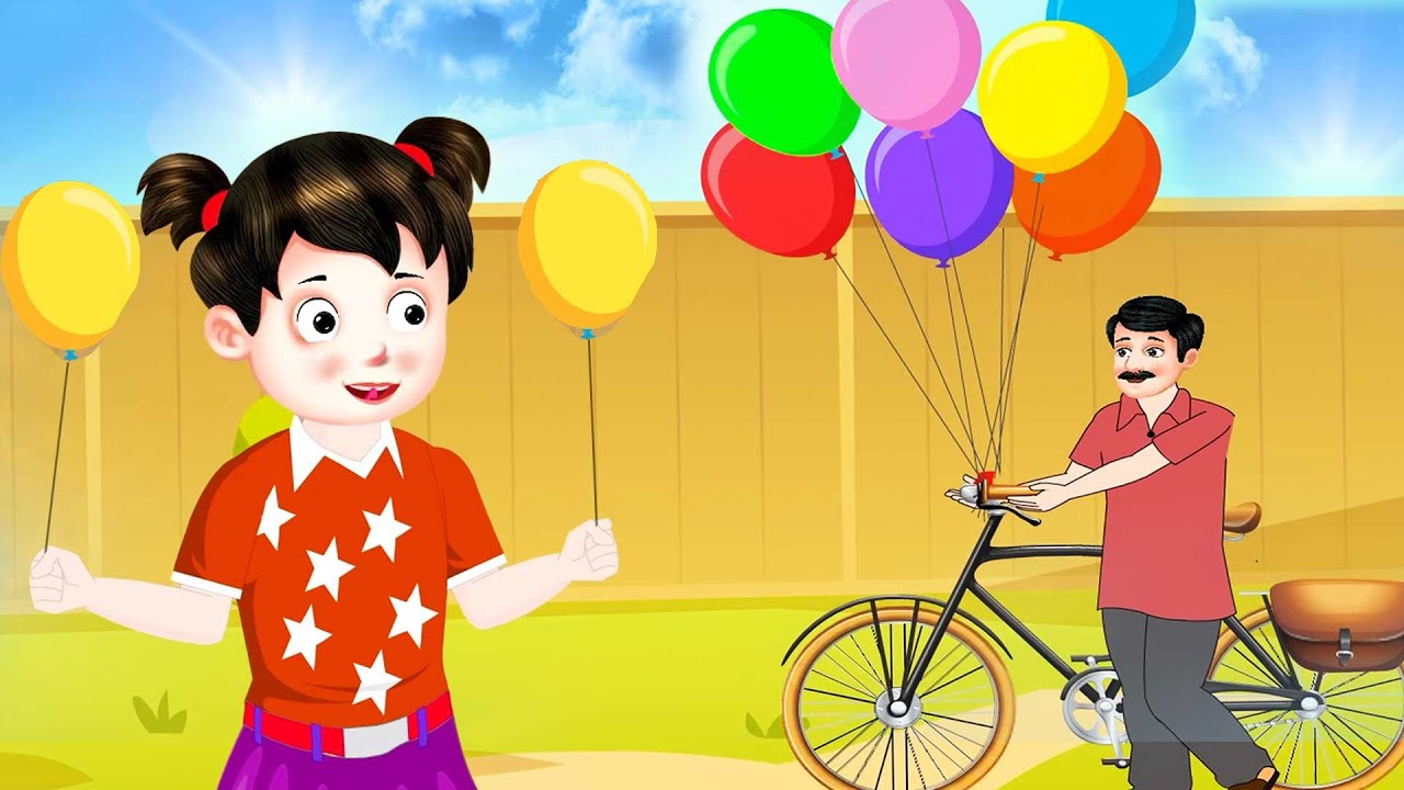 Gubbare Wala I गुब्बारे वाला I Balloon Song For Kids I Hindi Rhymes For ...