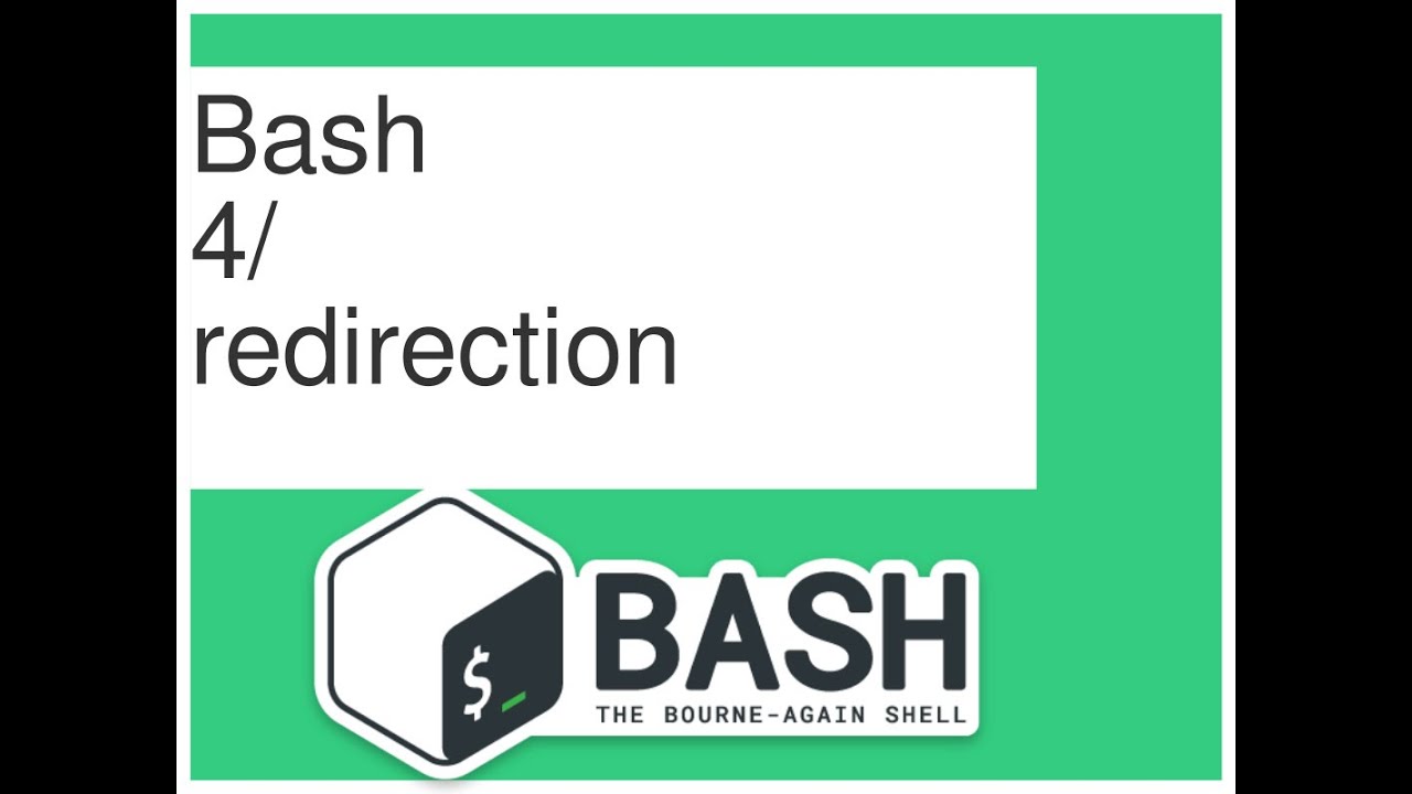 BASH -- 4 (Linux) Redirection - YouTube