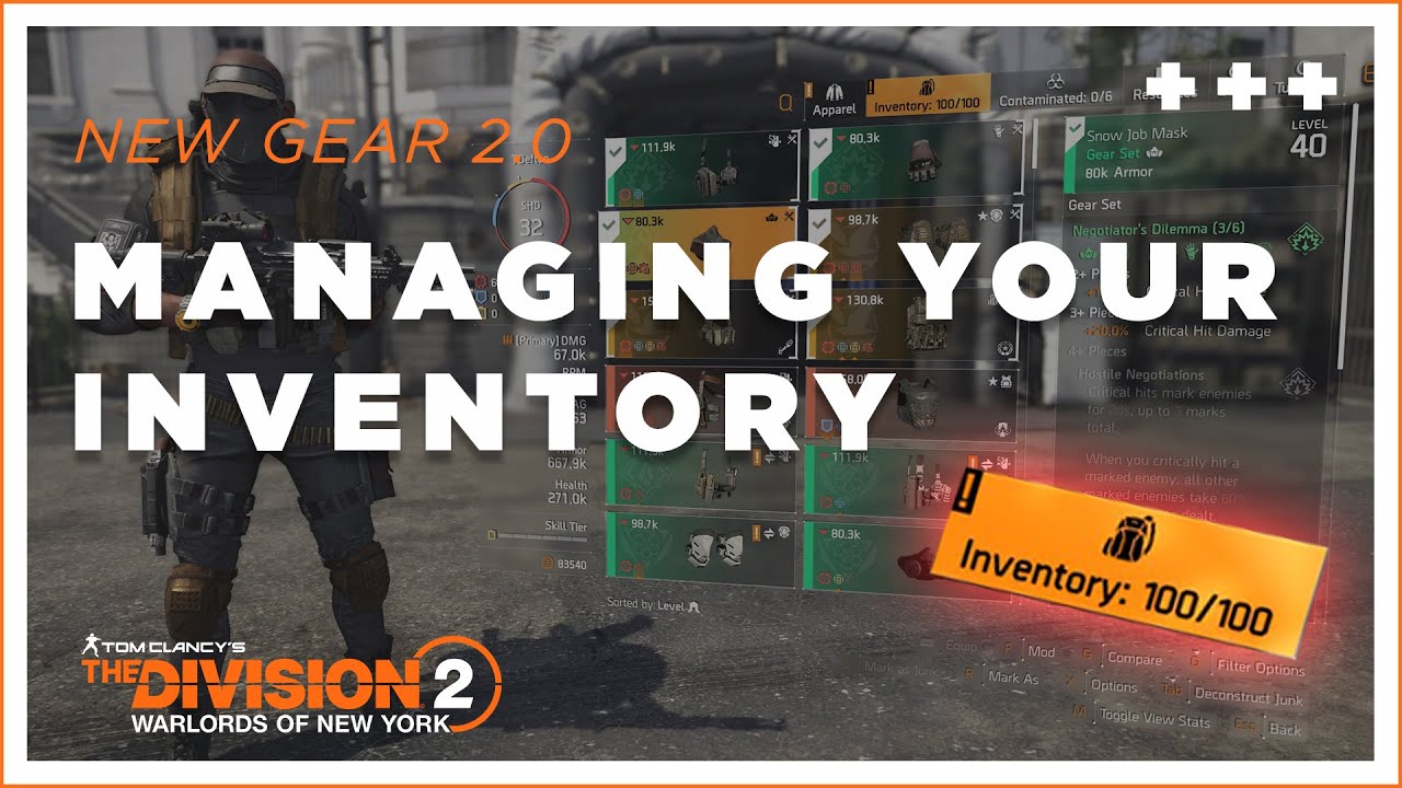 Division 2 | How to Manage Your Inventory the RIGHT WAY - YouTube