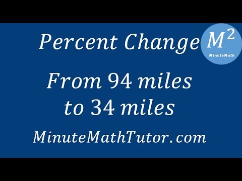 Percent Change - From 94 miles to 34 miles - YouTube