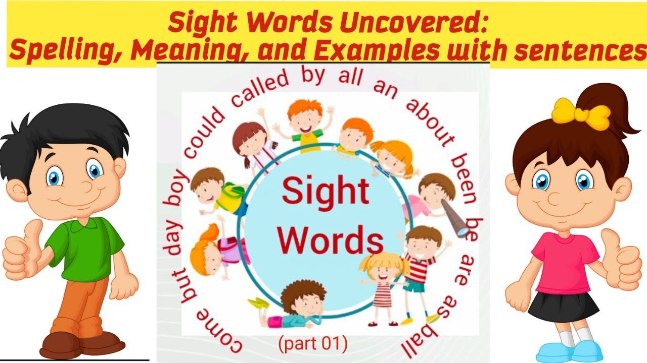 Sight words: Spelling, Meaning, and Examples with sentences| sight ...