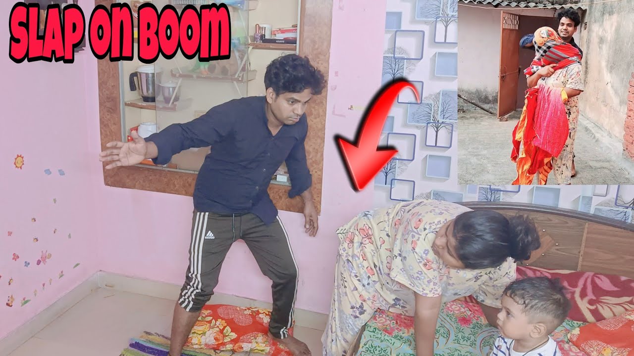 slap on boom || prank on wife - YouTube