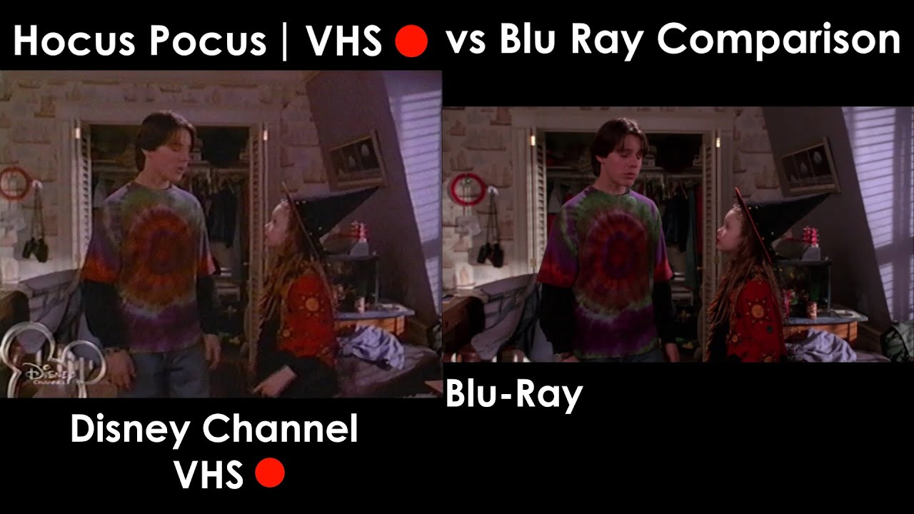 Hocus Pocus VHS Rec. vs Blu Ray Comparison - YouTube