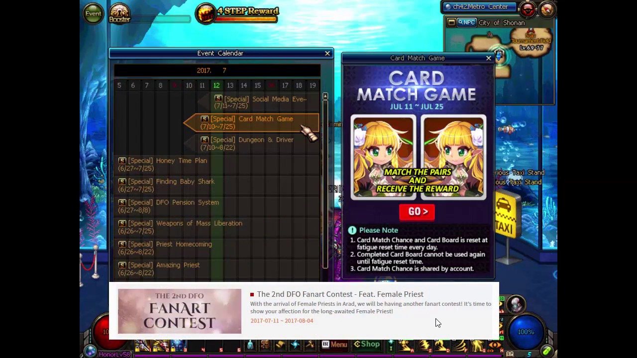 [DFO] 2017 Summer NPCs, Dungeon & Driver, Card Match Game Events. - YouTube