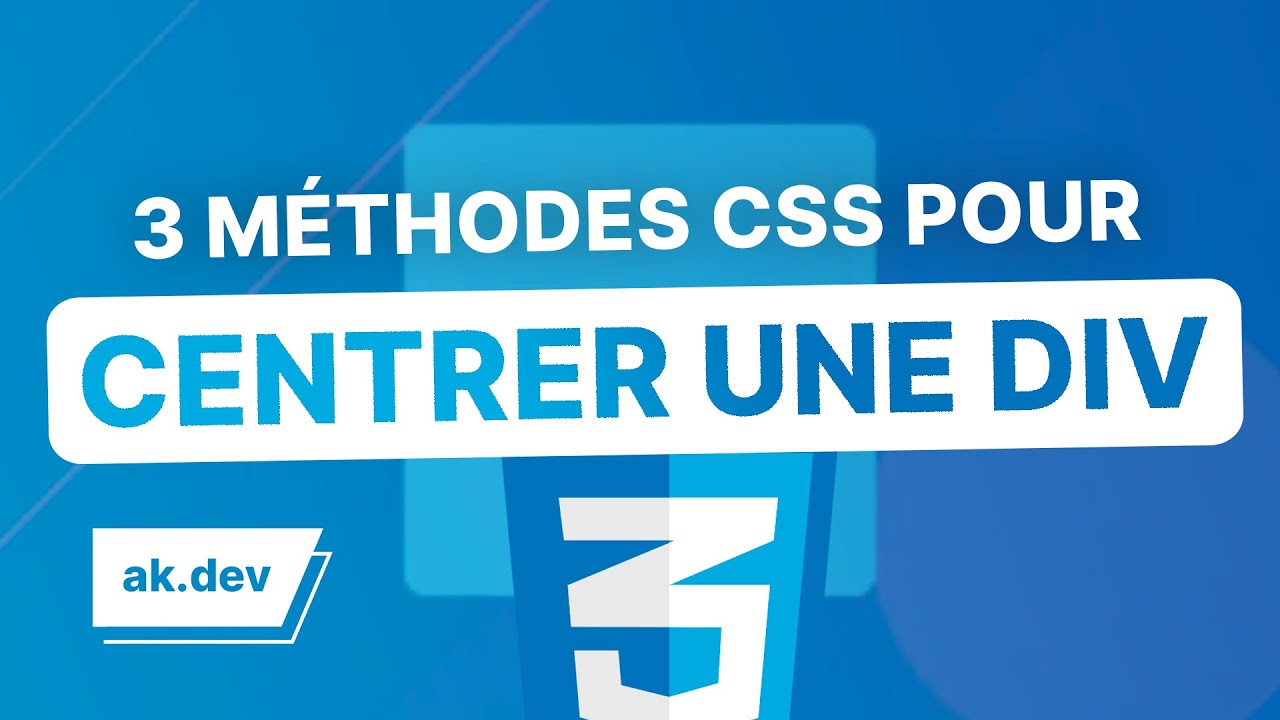 3 méthodes pour centrer une DIV en HTML / CSS - YouTube