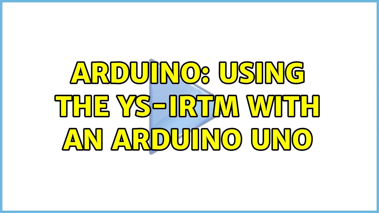 Arduino: Using the YS-IRTM with an Arduino Uno (2 Solutions!!) - YouTube