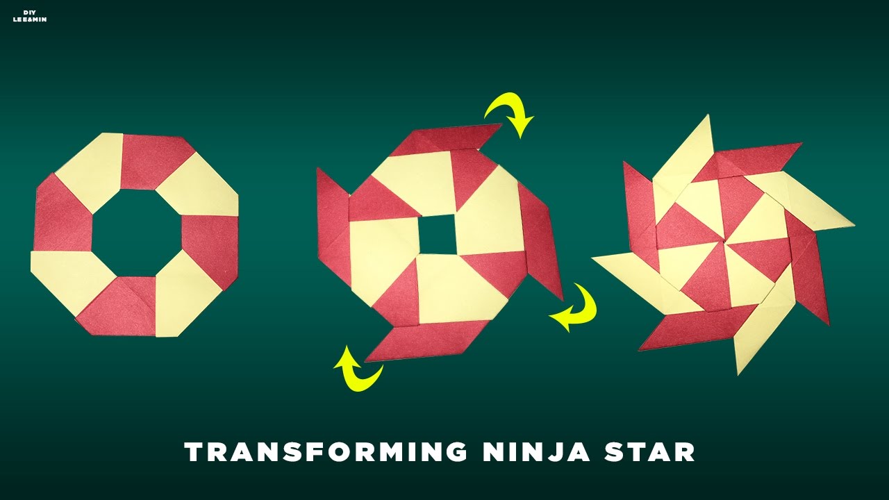 How To Make a Paper Transforming Ninja Star - Origami Easy - YouTube