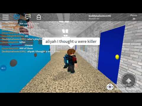 On Roblox playing Scary School
