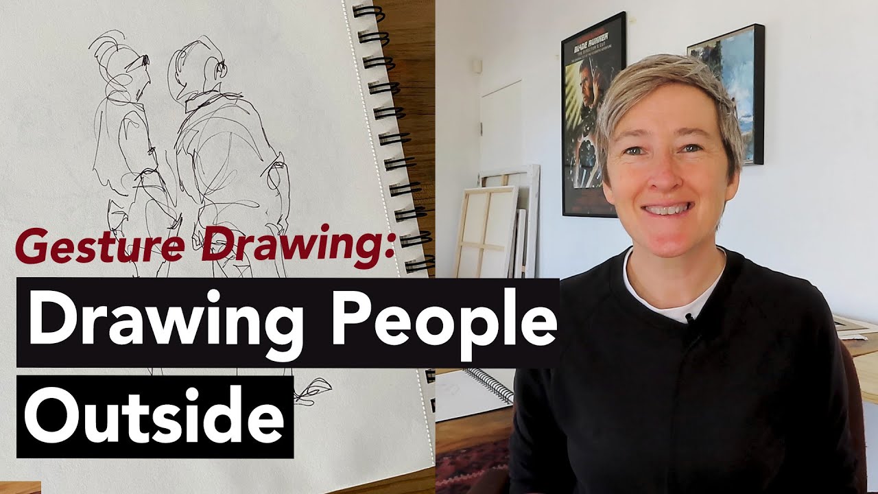 People Outside Drawing