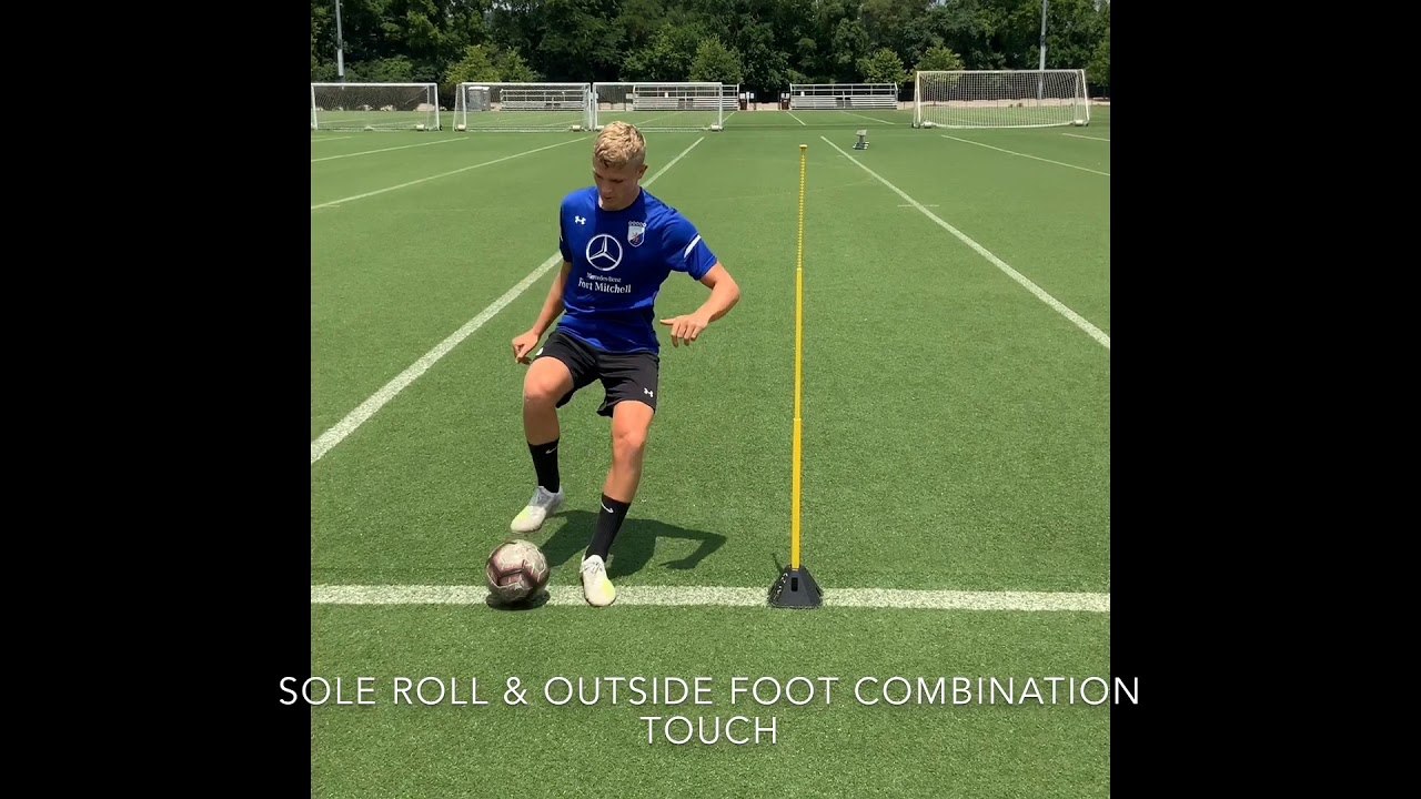 Football Ball Mastery - Sole Role & Outside Foot Combination Touch ...