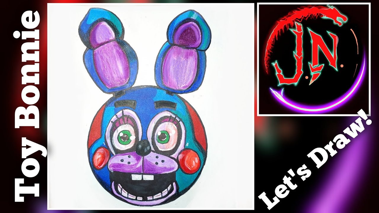 Toy Bonnie FNAF Movie Character / Easy To Learn FNAF Bonnie Art ...