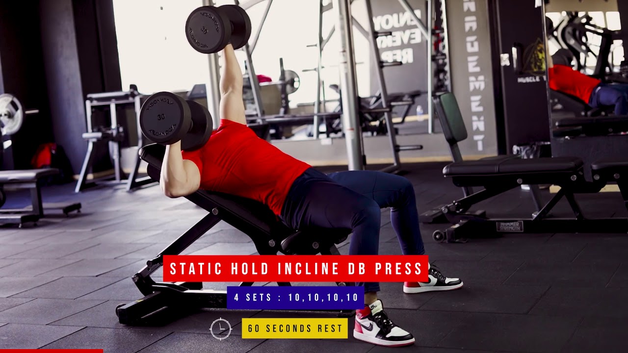 Static Hold incline DB Press. - YouTube