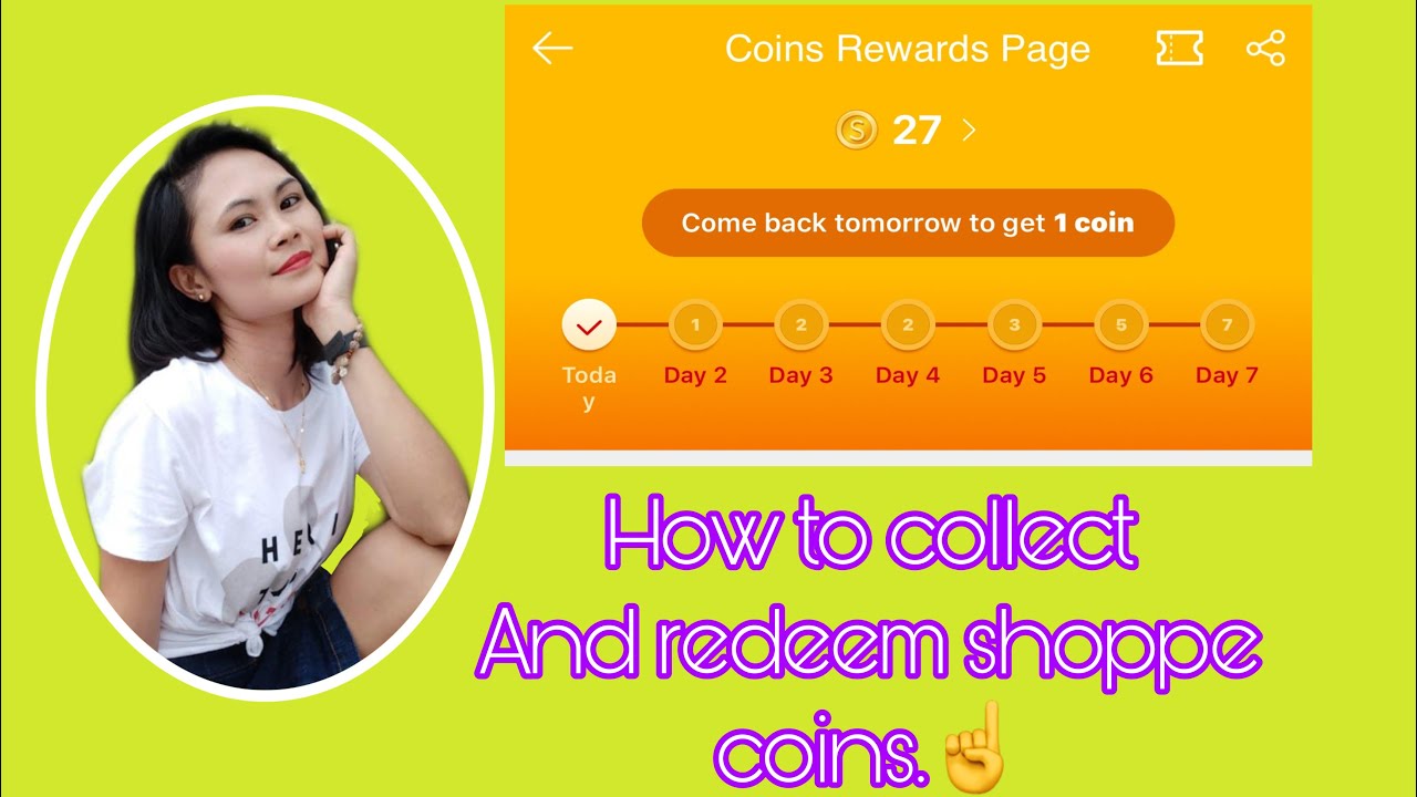 How to collect and redeem a shoppe coins.. - YouTube