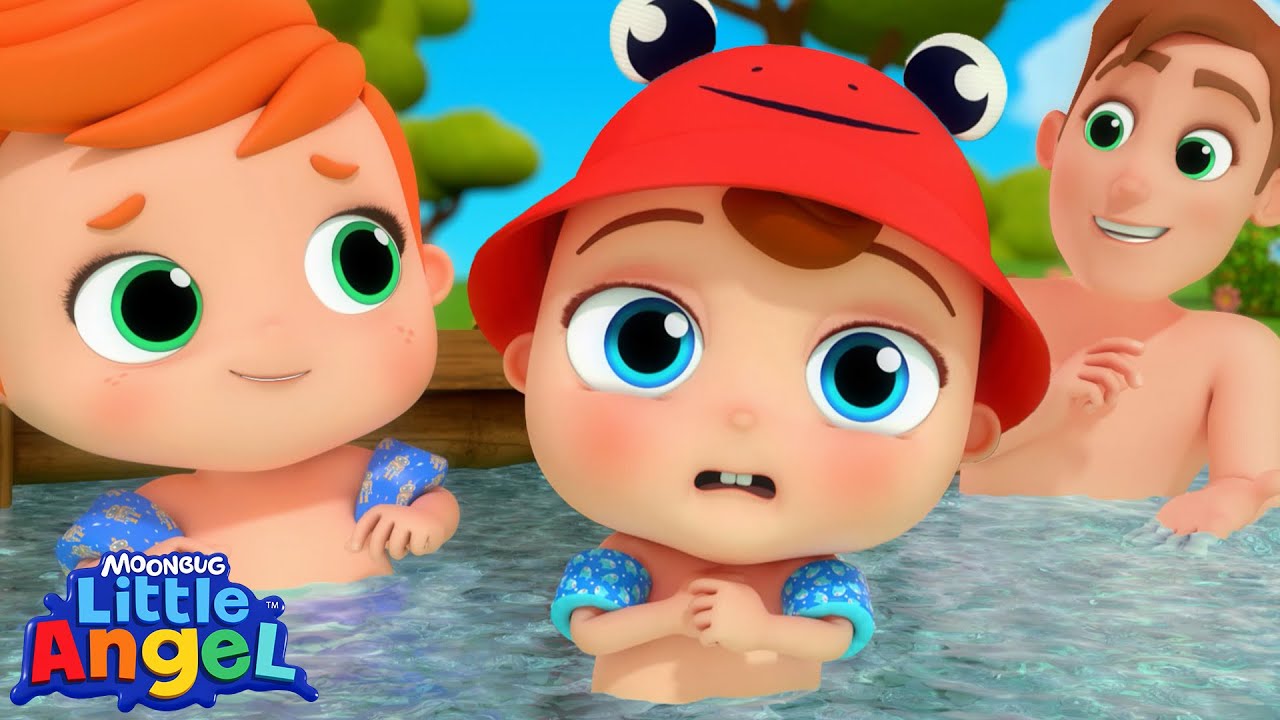 We Like Swimming at the Lake | Little Angel And Friends Kid Songs - YouTube