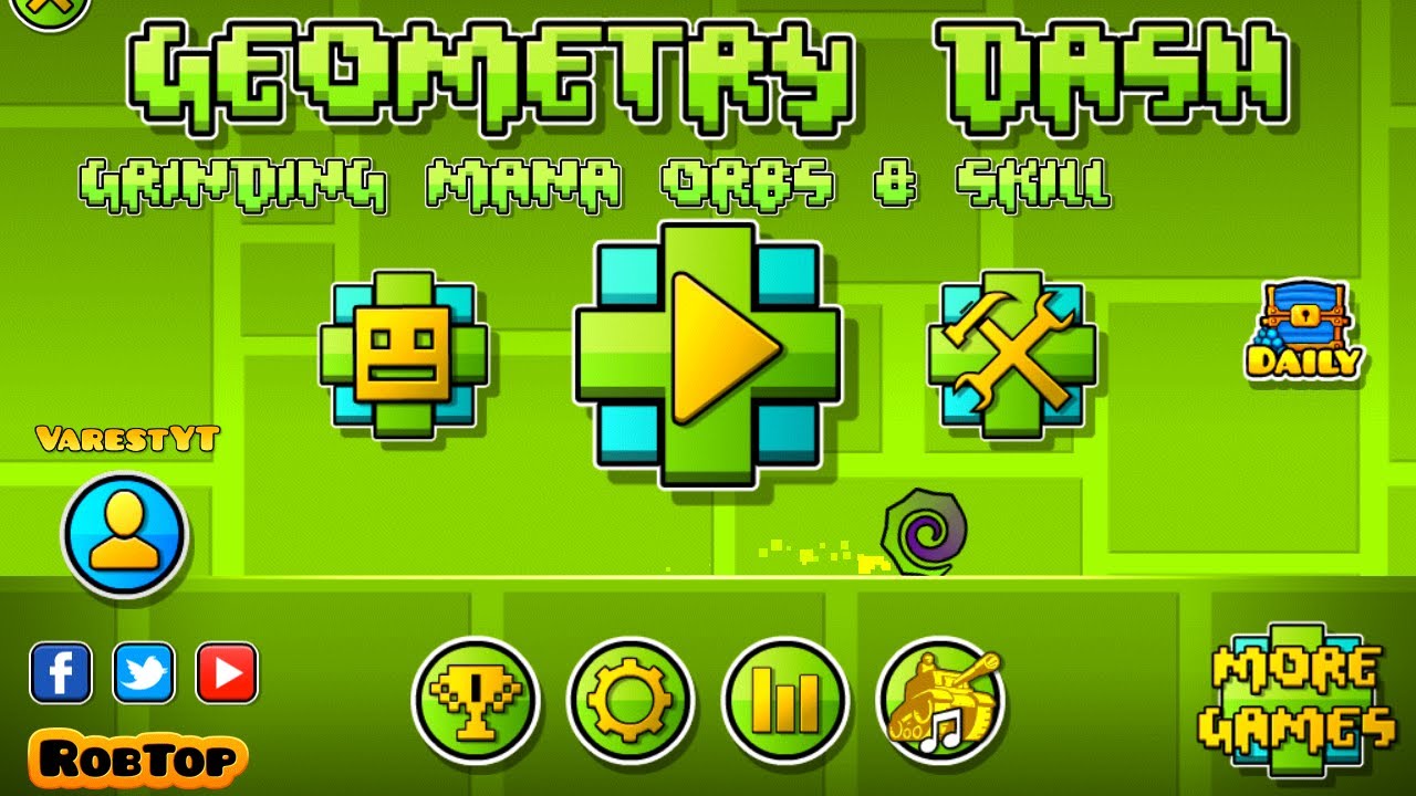 Grinding mana orbs & Skill in Geometry dash for 2.2 #GD10 - YouTube