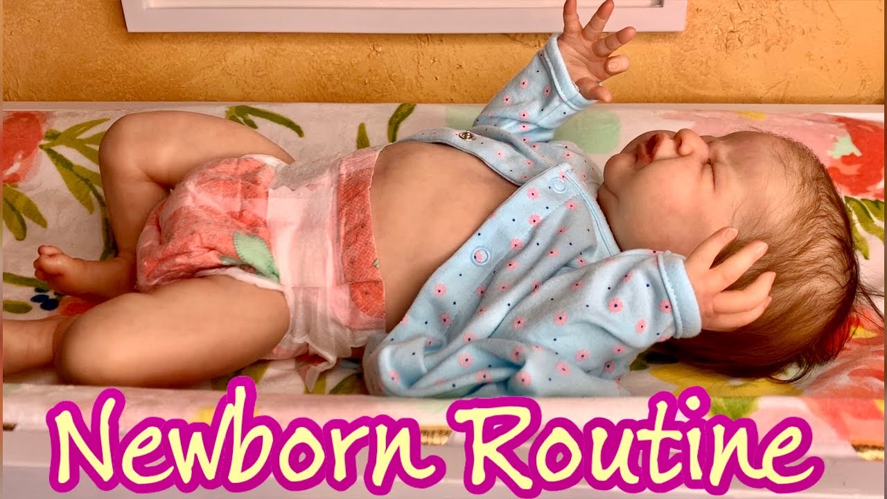 Reborn Role Play NEWBORN morning routine with real baby sounds - YouTube