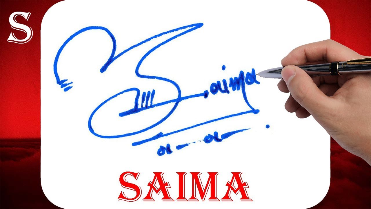 Saima Name Signature Style | S Signature Style | Signature Style of My ...