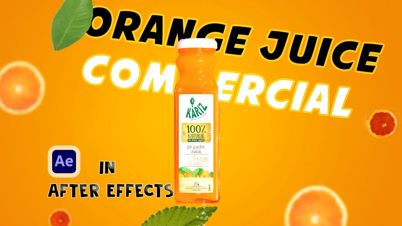 I made a Orange Juice Commercial with Stock Clips | After Effects | Amit Pathania - YouTube