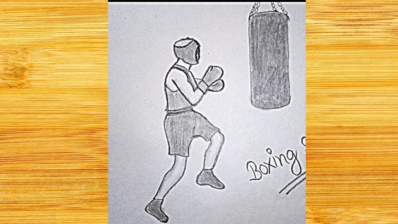 How to draw a Boxer //boxing status//boxing drawing//Boxer drawing step ...