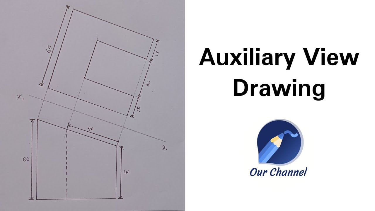 Auxiliary View Drawing (Part-3) | Engineering Drawing | Isometric View ...