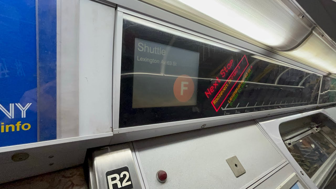 Last day of 63 st shuttle service: ENY R160a (F) shuttle train ride ...