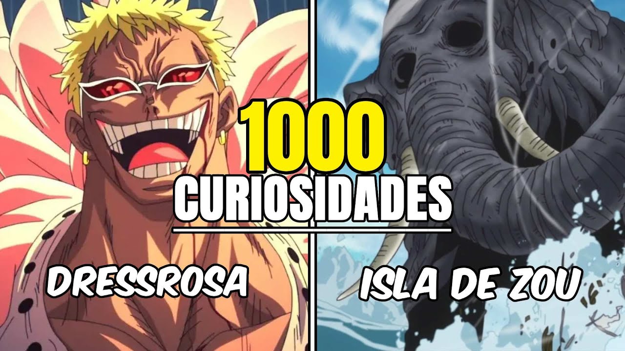 1000 CURIOSIDADES de ONE PIECE | Saga Dressrosa + Saga Zou - YouTube