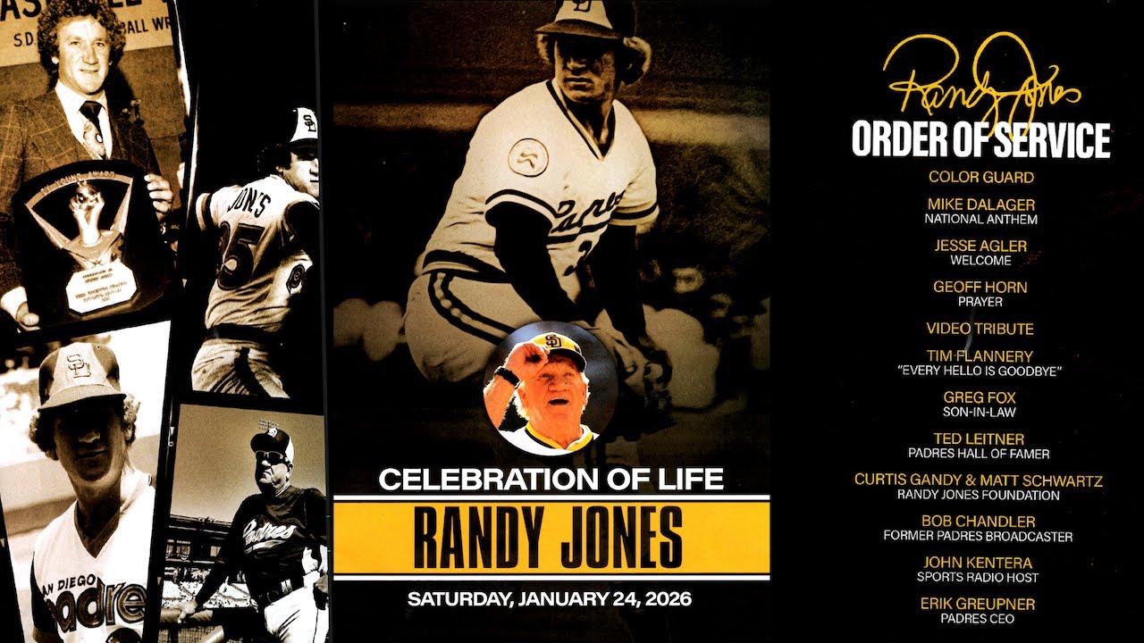 Randy Jones - Celebration of Life - Petco Park - January 24, 2026 - YouTube