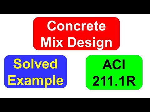 Concrete mix design example ACI 211.1R | Part 1 - YouTube