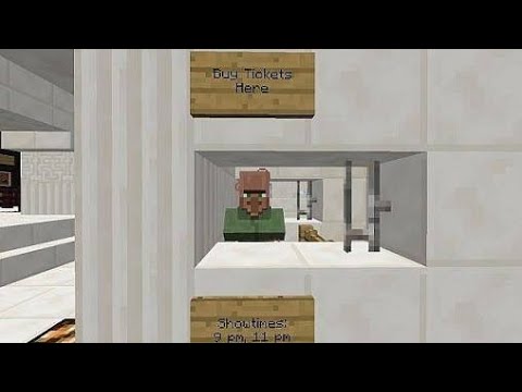 Minecraft Pocket Edition:How to make a working Ticket Booth(100% No ...