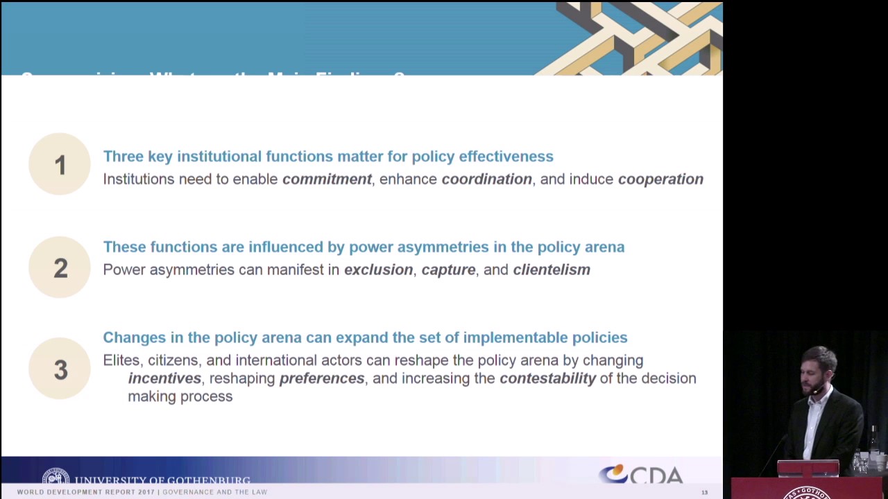 Policy Dialogue Day 2017: World Development Report 2017 by David Bulman ...