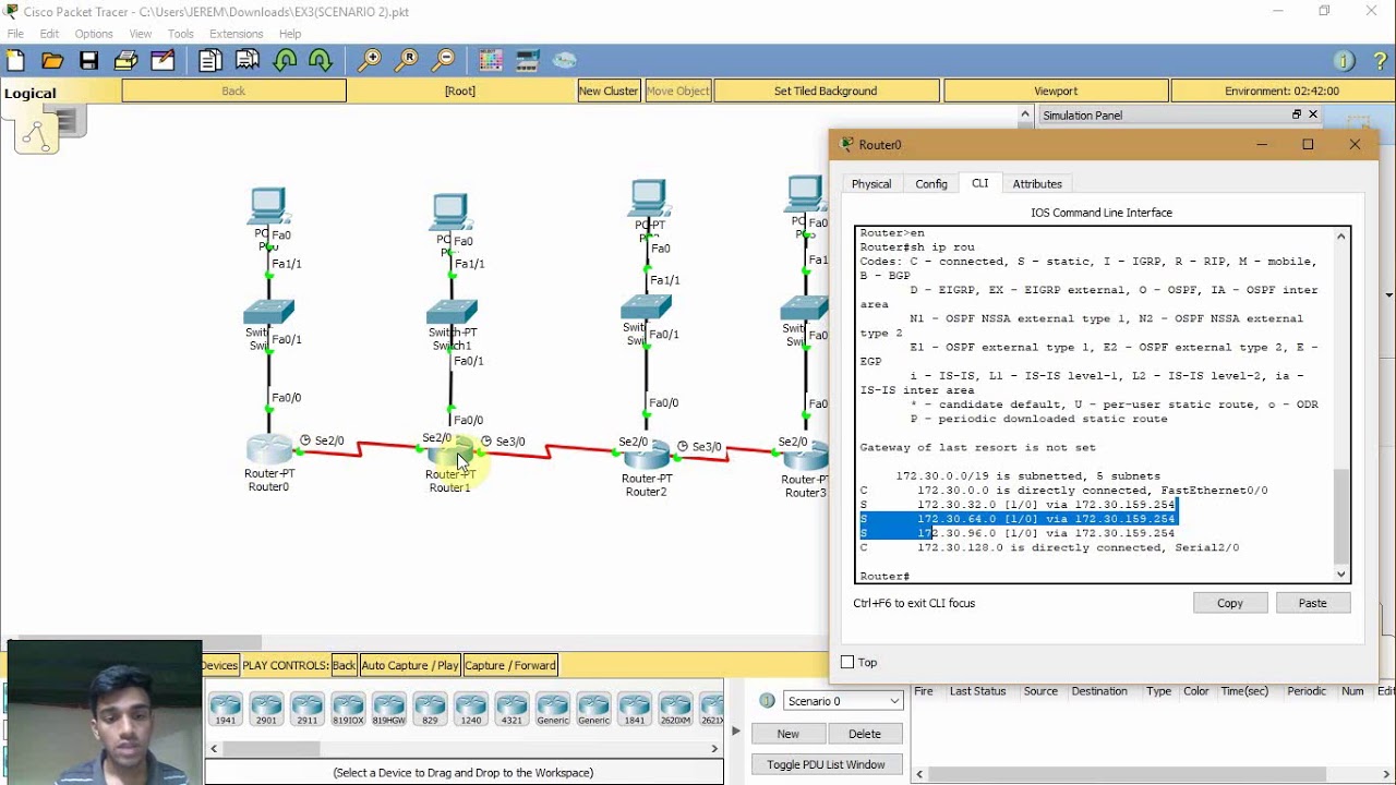 Ex-4 Static routing in Ipv4 addressing - YouTube