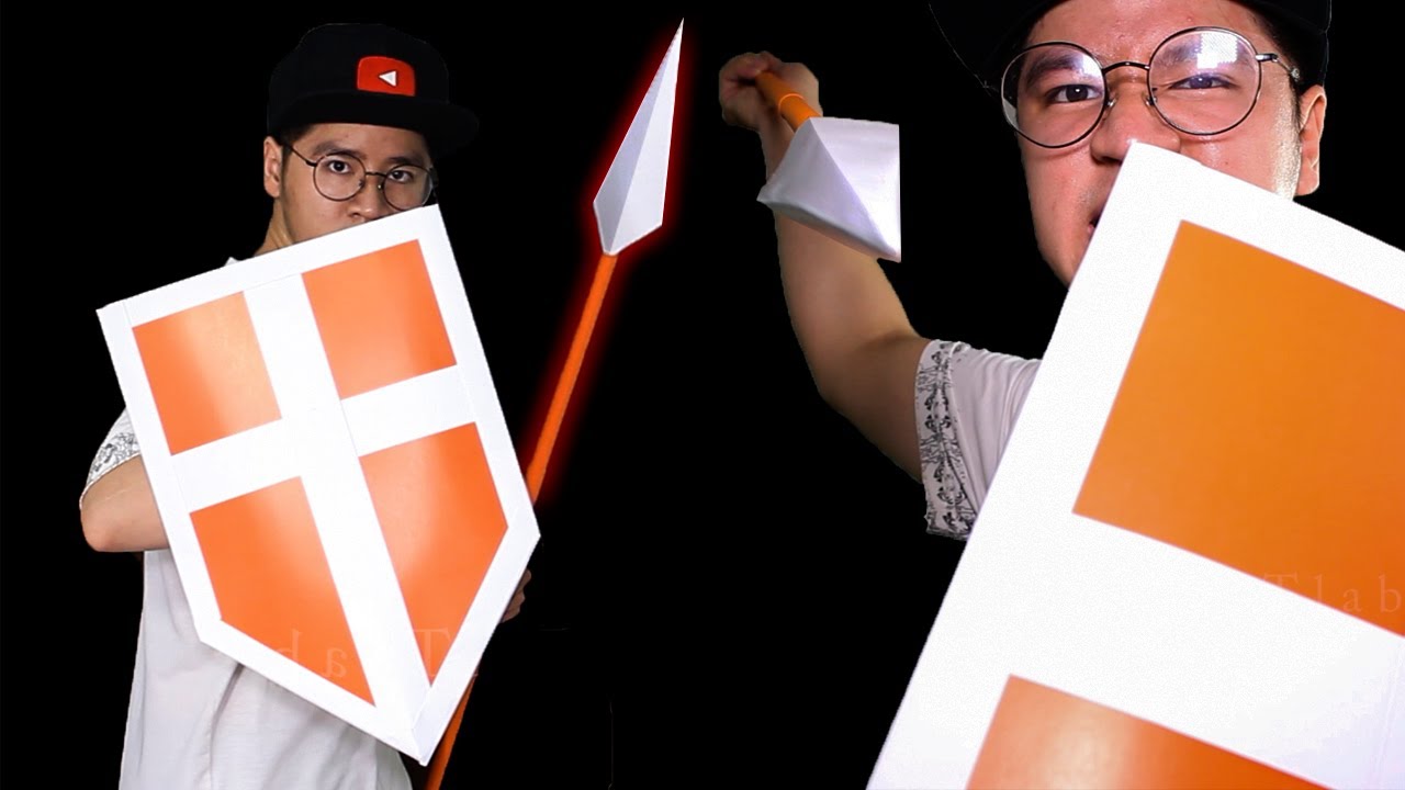 Easy Paper Weapon Sparta Spear Super Cool You Can Play at home - YouTube