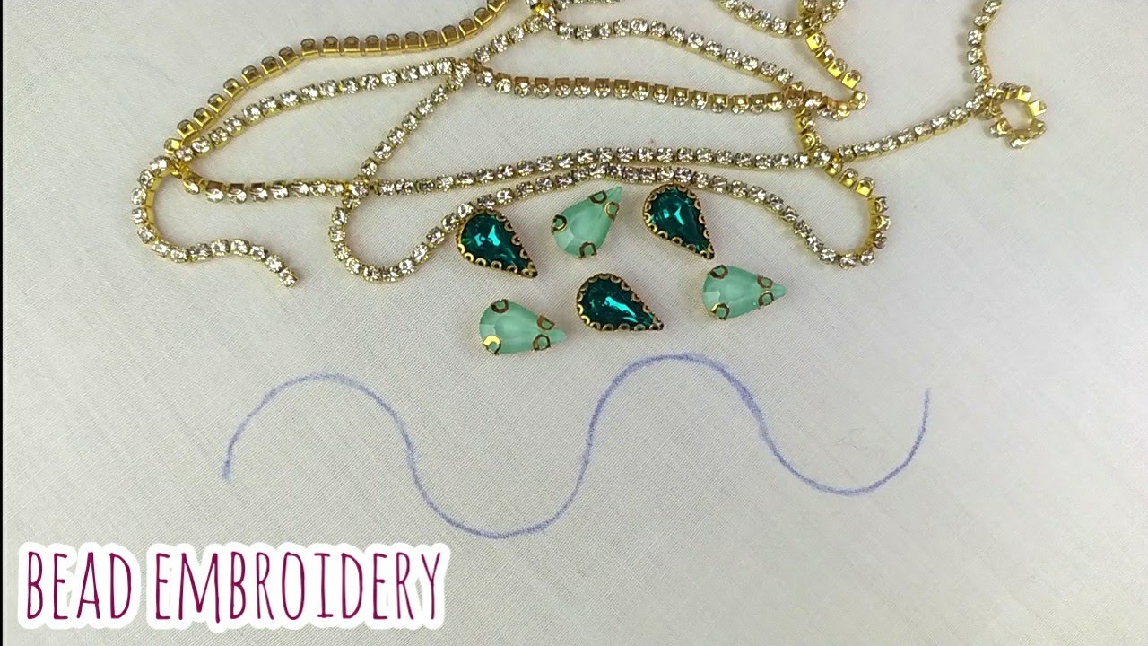 Hand Embroidery | How to make Beads Work | beaded embroidery 🌺🌺 DIY ...