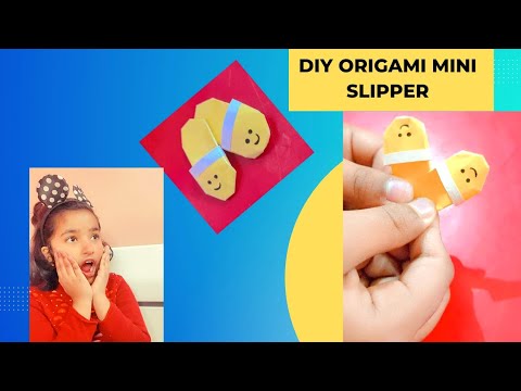 How to make diy mini origami slipper.Diy Paper slippers.Easy crafting ...