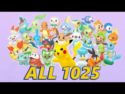 ALL 1025 Pokémon Forms and Cries the National Pokédex - YouTube